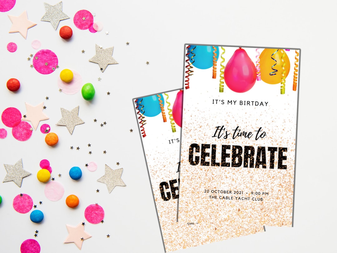 Editable Happy Birthday Card Template, Editable Birthday Checklist ...