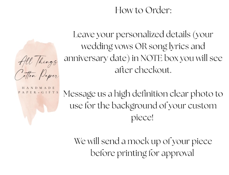 Custom Wedding Vow Canvas Print With Photo | Personalized Anniversary ...