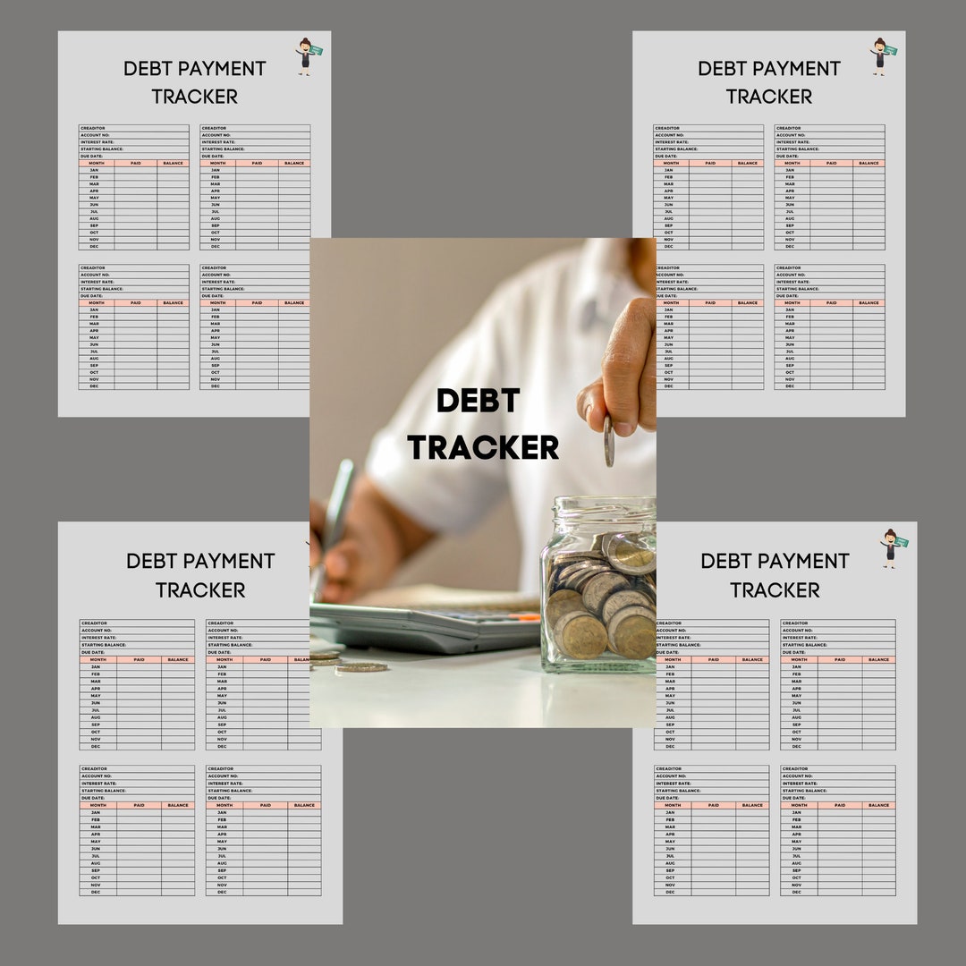 Printable Debt Tracker |debt Payment Tracker Printable |debt Tracker ...