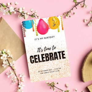 Editable Happy Birthday Card Template, Editable Birthday Checklist ...