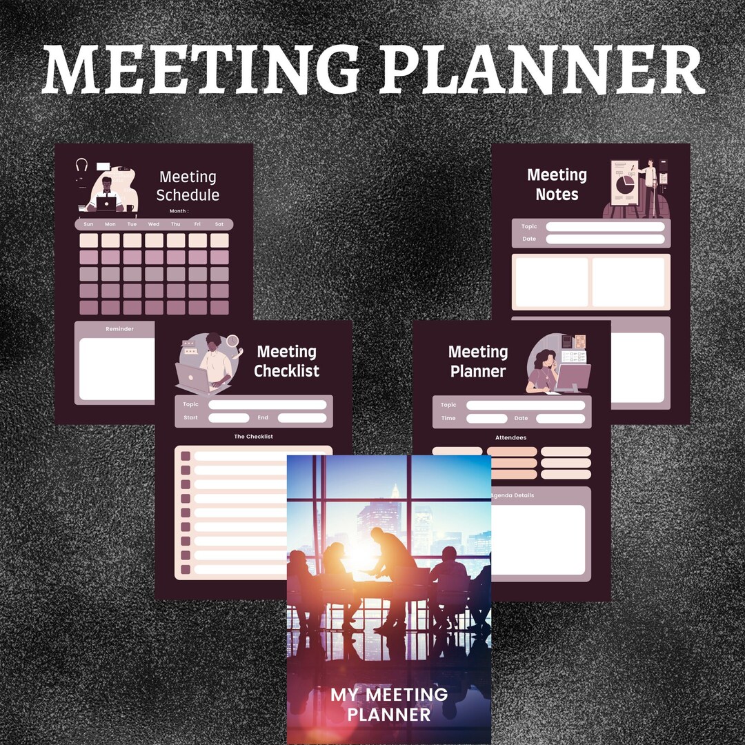 Printable Meeting Planner | Meeting Organizer | Meeting Templates ...