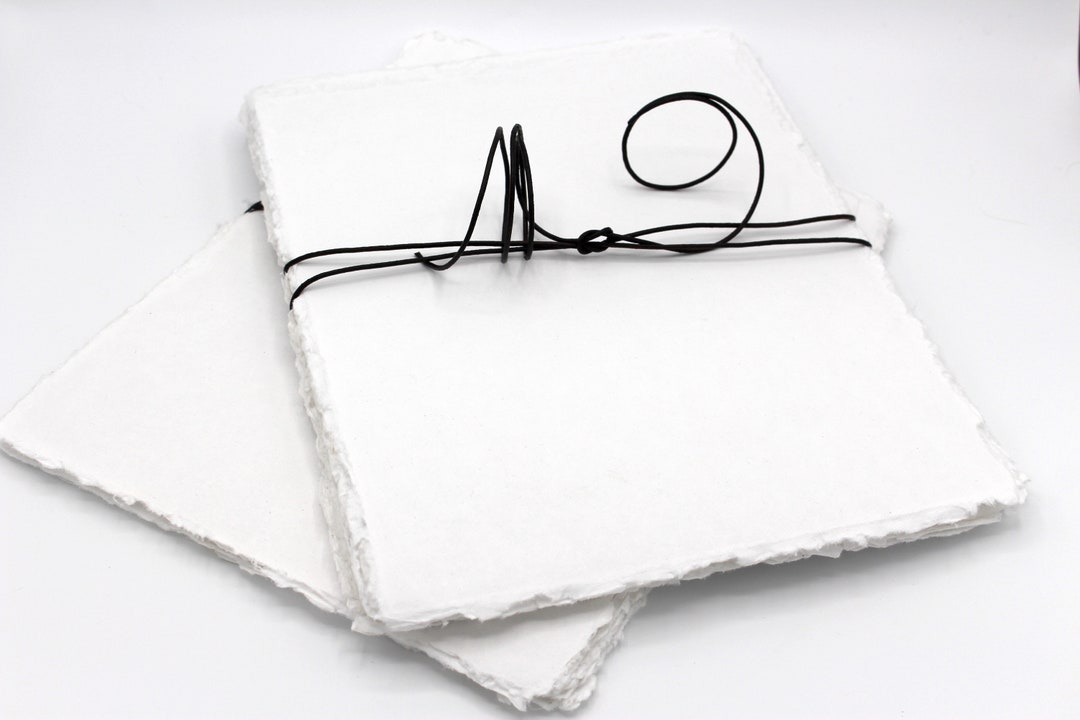 Deckled Edge Paper With Hand Torn Edges 5 X 7 in Thick Watercolor Paper ...