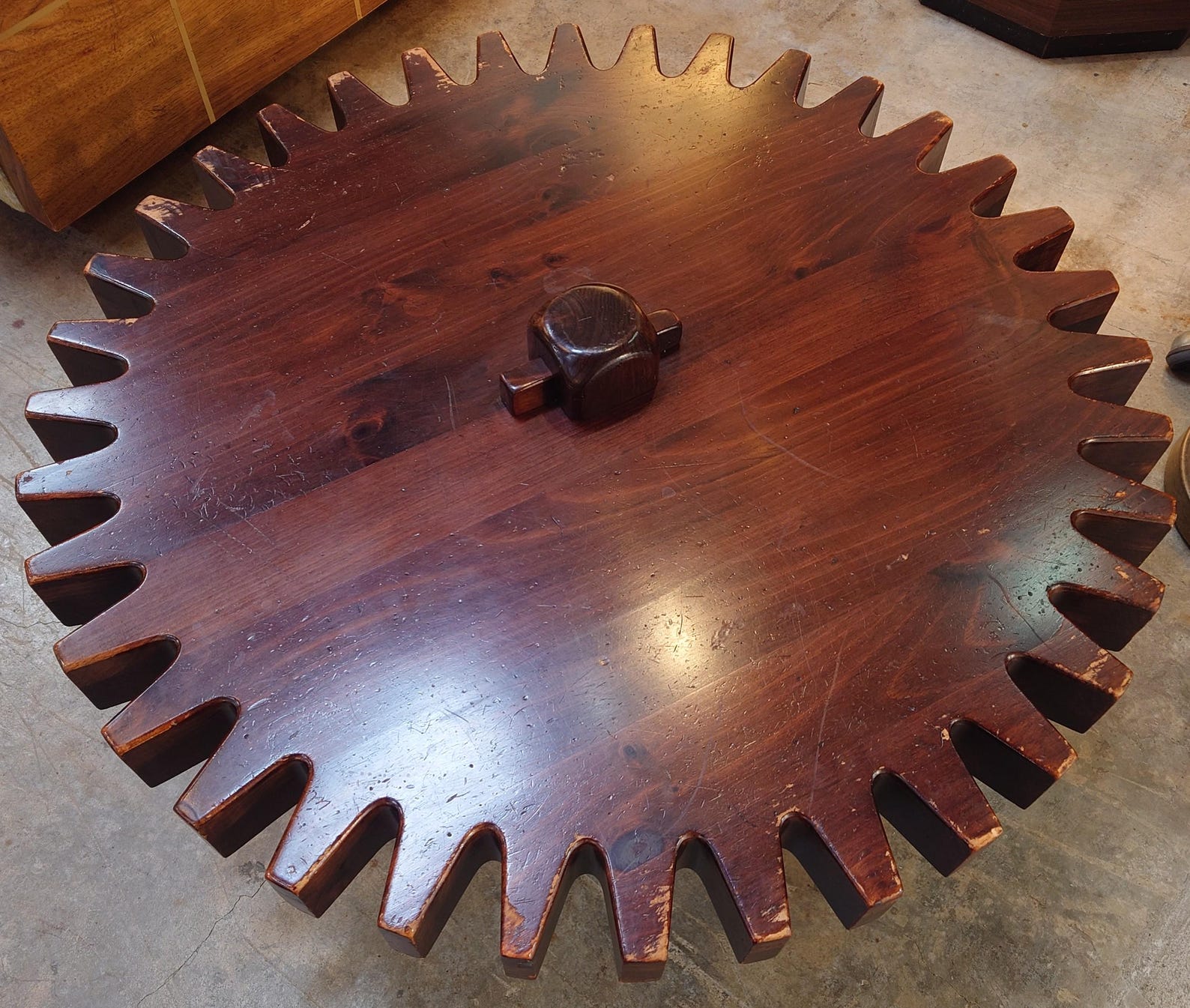 Mid-century Modern Industrial Style Gear or Sprocket Coffee Table by ...