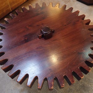 Mid-century Modern Industrial Style Gear or Sprocket Coffee Table by ...