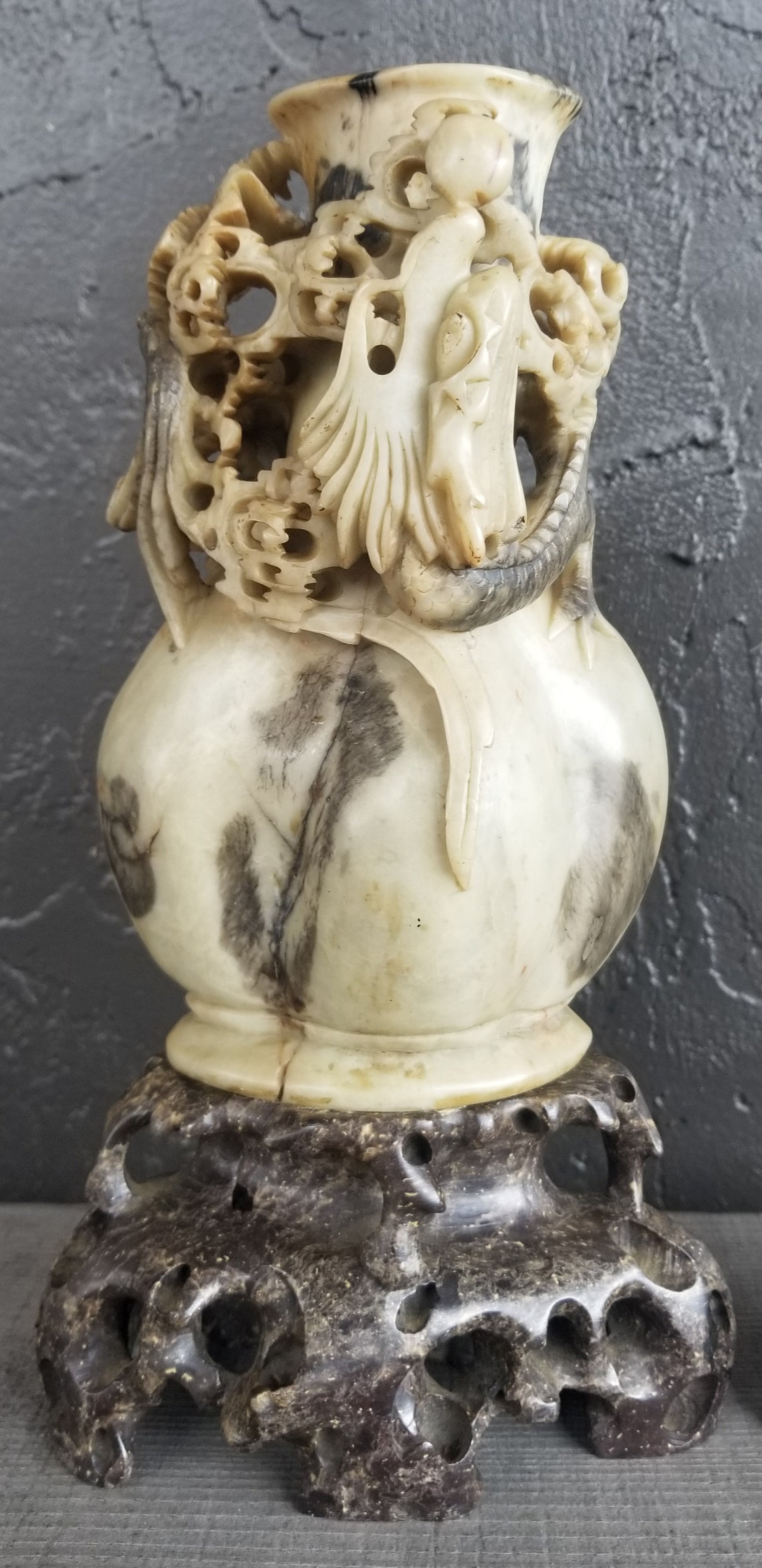 Mid-century Modern Carved Soapstone Table Top Dragon Sculptures - Etsy