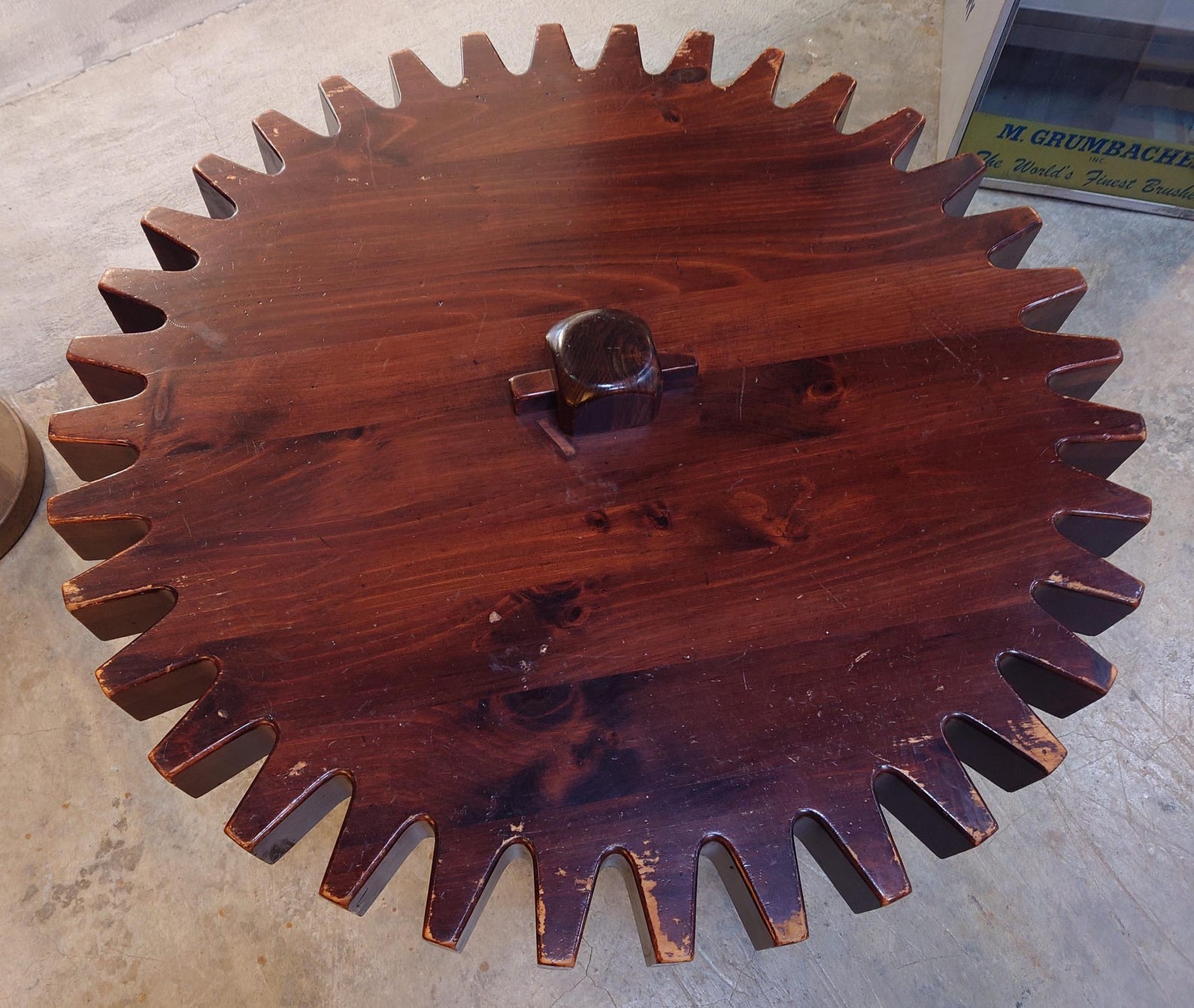 Mid-century Modern Industrial Style Gear or Sprocket Coffee Table by ...