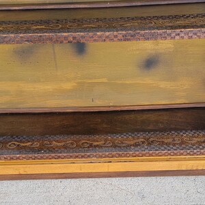 Antique 1900's Pyrography Bookshelf - Etsy