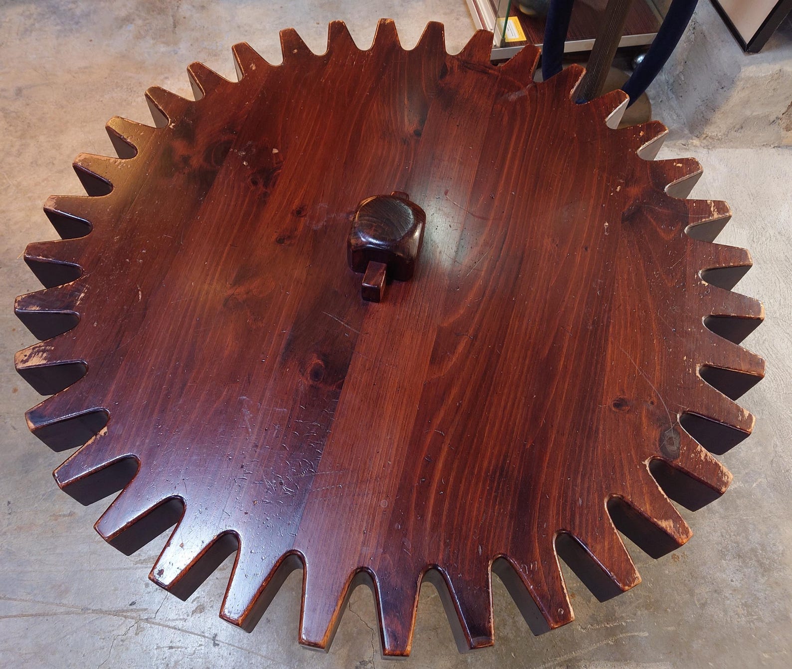 Mid-century Modern Industrial Style Gear or Sprocket Coffee Table by ...