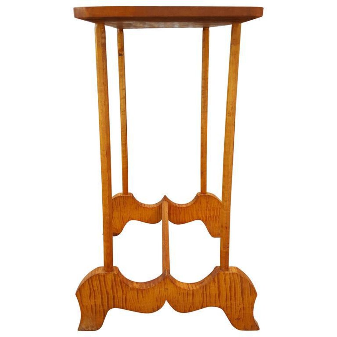 Antique Tiger Maple Folk Art End Table - Etsy