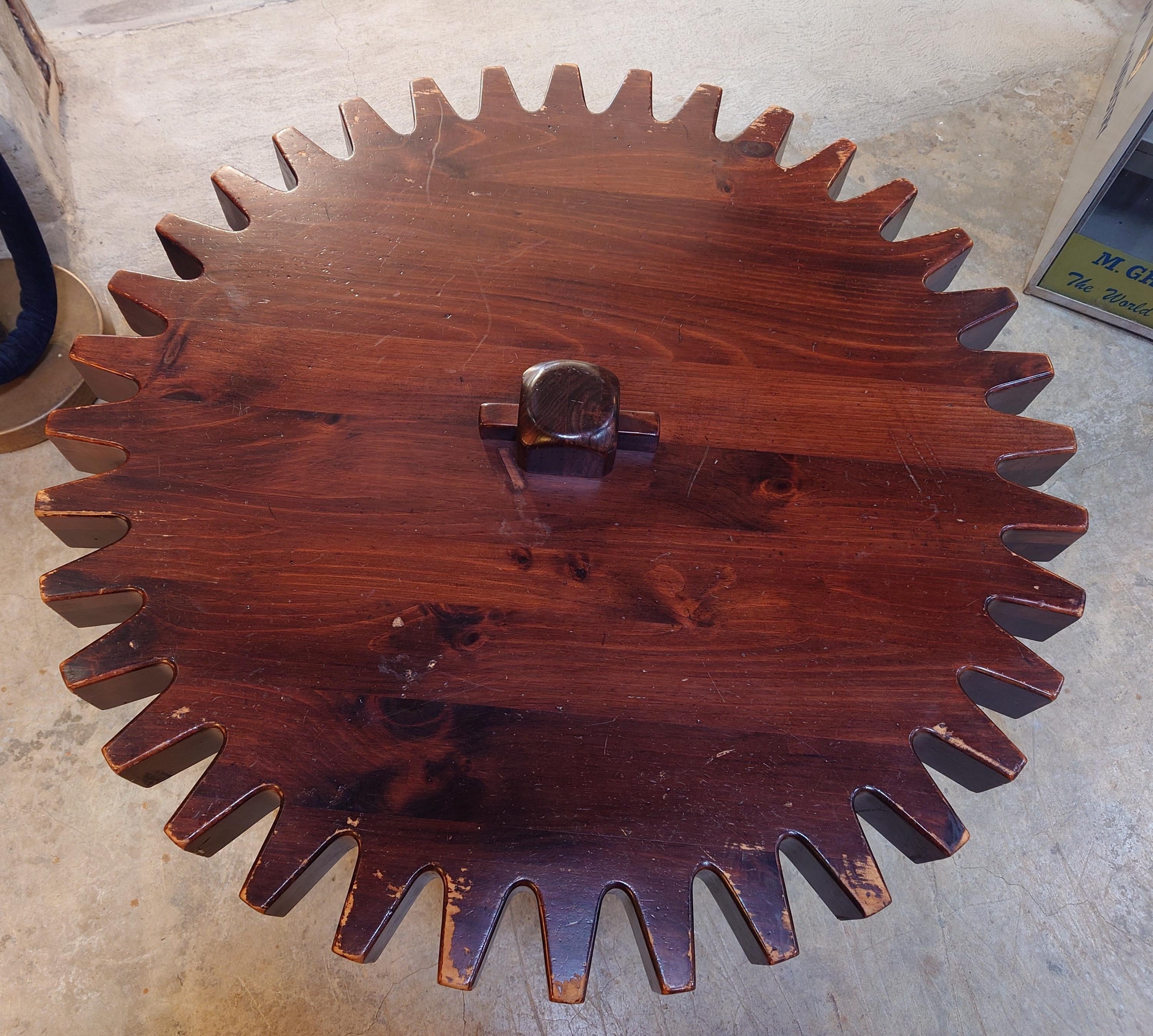 Mid-century Modern Industrial Style Gear or Sprocket Coffee Table by ...