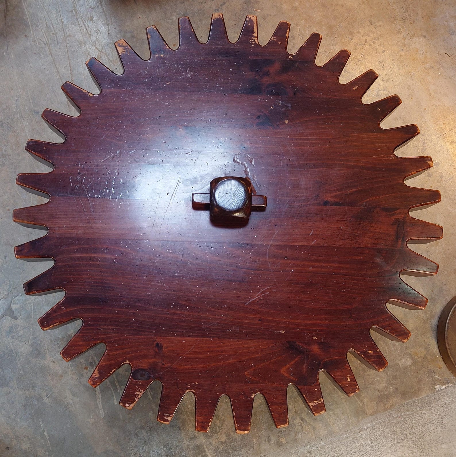 Mid-century Modern Industrial Style Gear or Sprocket Coffee Table by ...