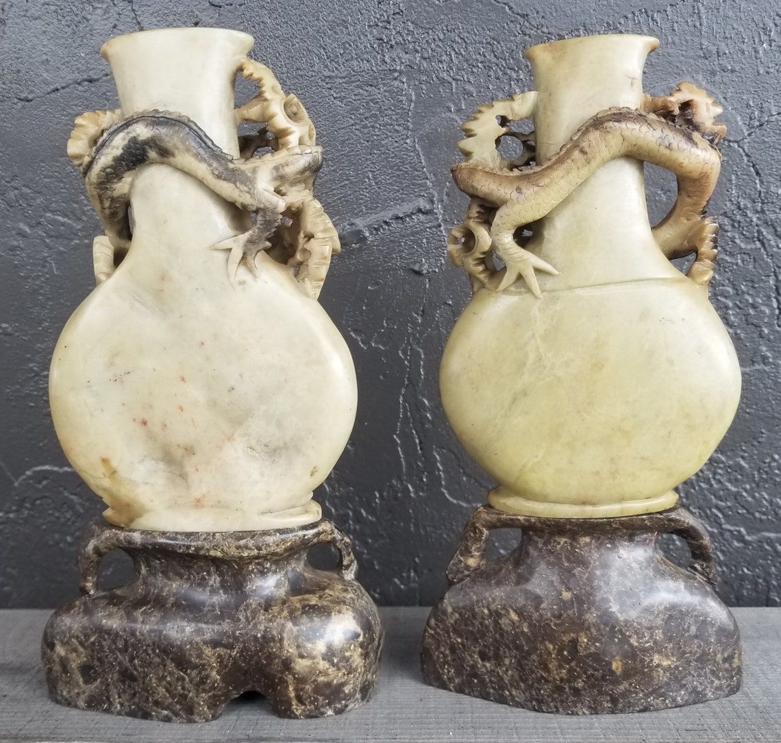 Mid-century Modern Carved Soapstone Table Top Dragon Sculptures - Etsy