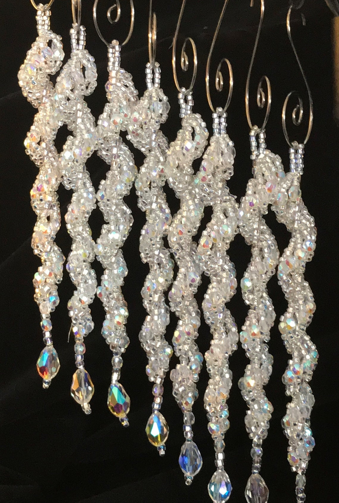 Kit: 8 Enchanting Aurora Icicles Set of 8 Bead Weaving Christmas Winter ...