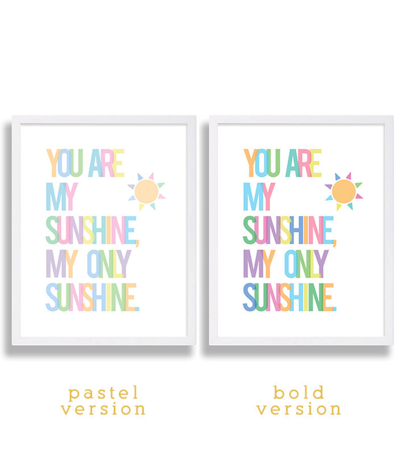 You Are My Sunshine Nursery Art Print Baby Room Wall Art Kids Room ...