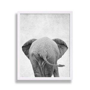 Elephant Prints Front and Back Elephant Nursery Art Cute Nursery Decor ...