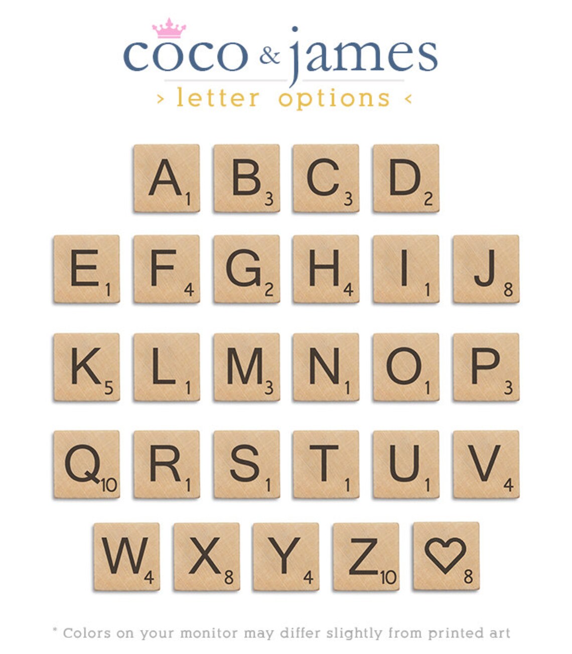 Babys Name Scrabble Letter Prints Baby Name Wall Decor - Etsy