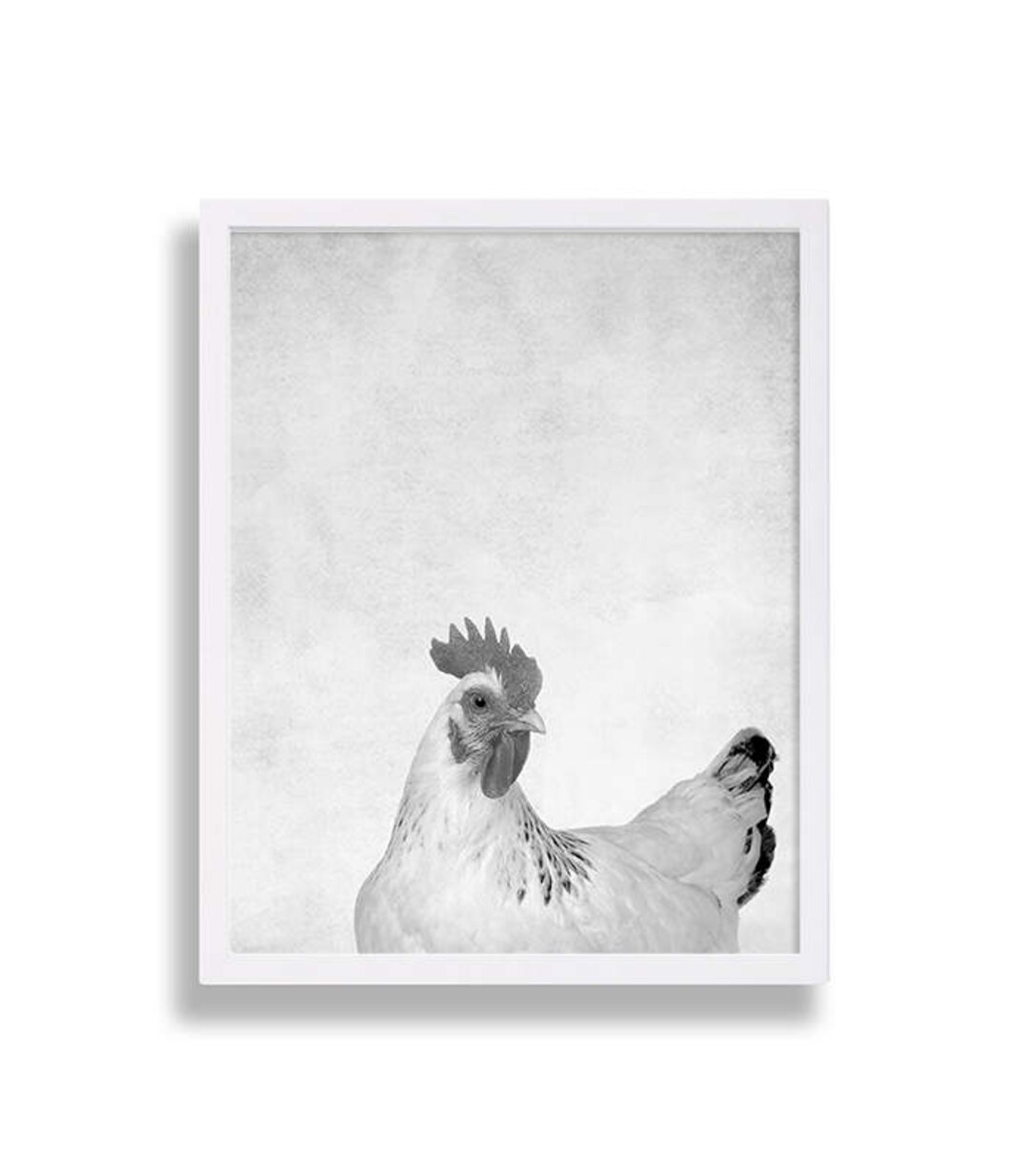 Chicken Print Rooster Art Print Animal Nursery Decor Gray Nursery Ideas ...