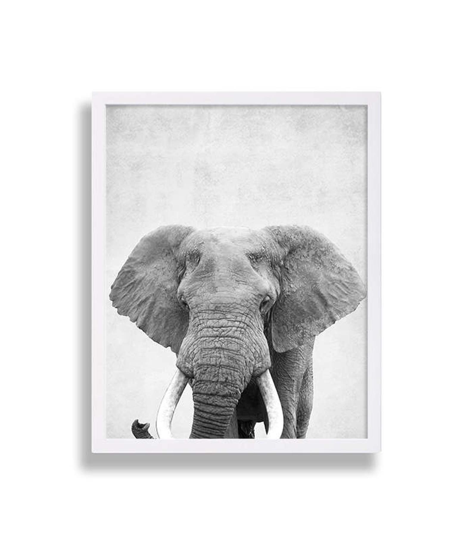 Elephant Prints Front and Back Elephant Nursery Art Cute Nursery Decor ...