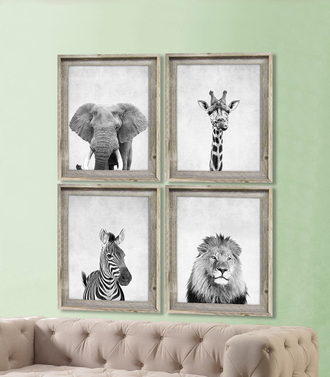 Safari Animal Prints Animal Nursery Prints Modern Nursery Decor Animal ...