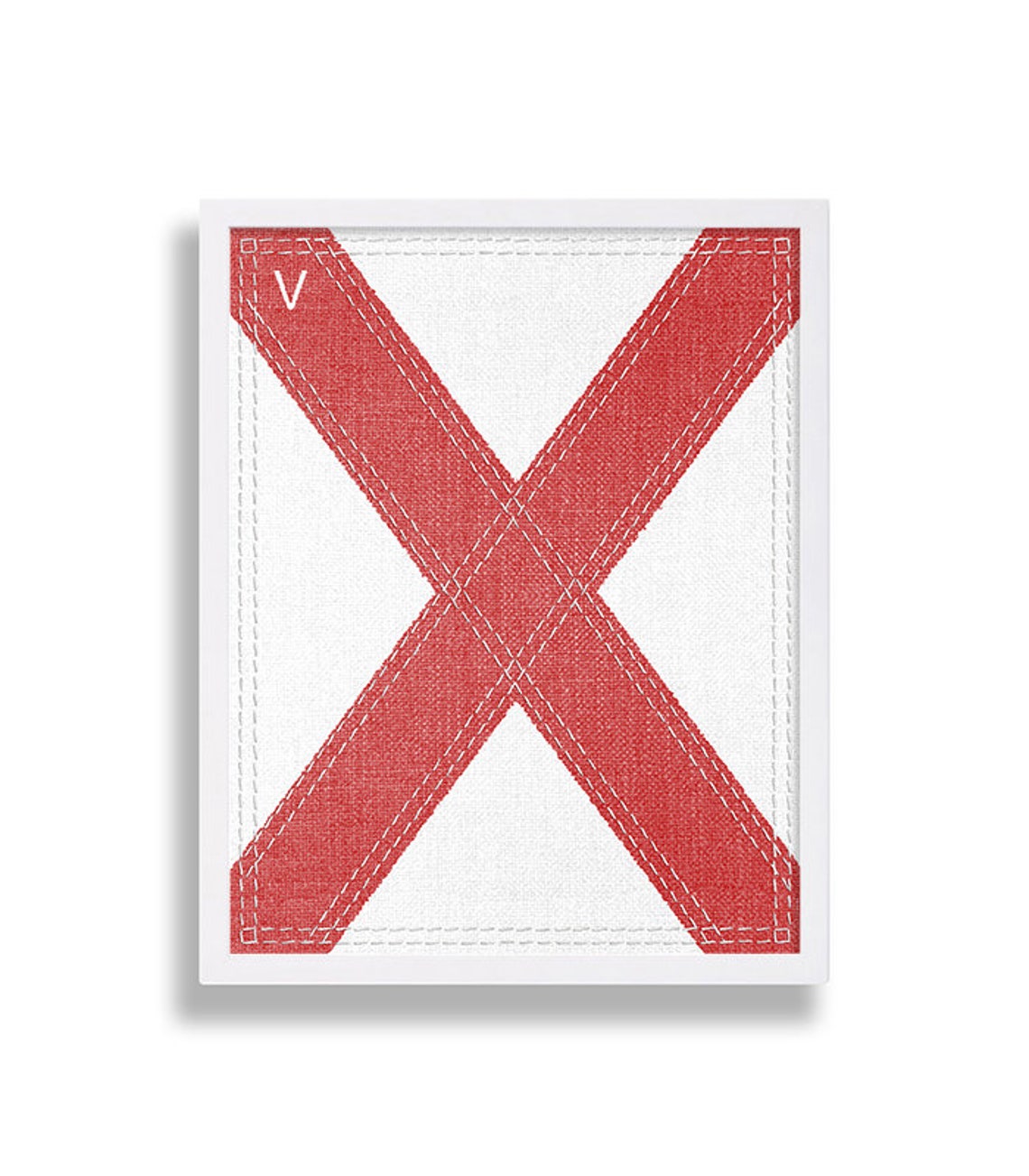 LETTER V Nautical Alphabet Print Nautical Flag Art Print | Etsy