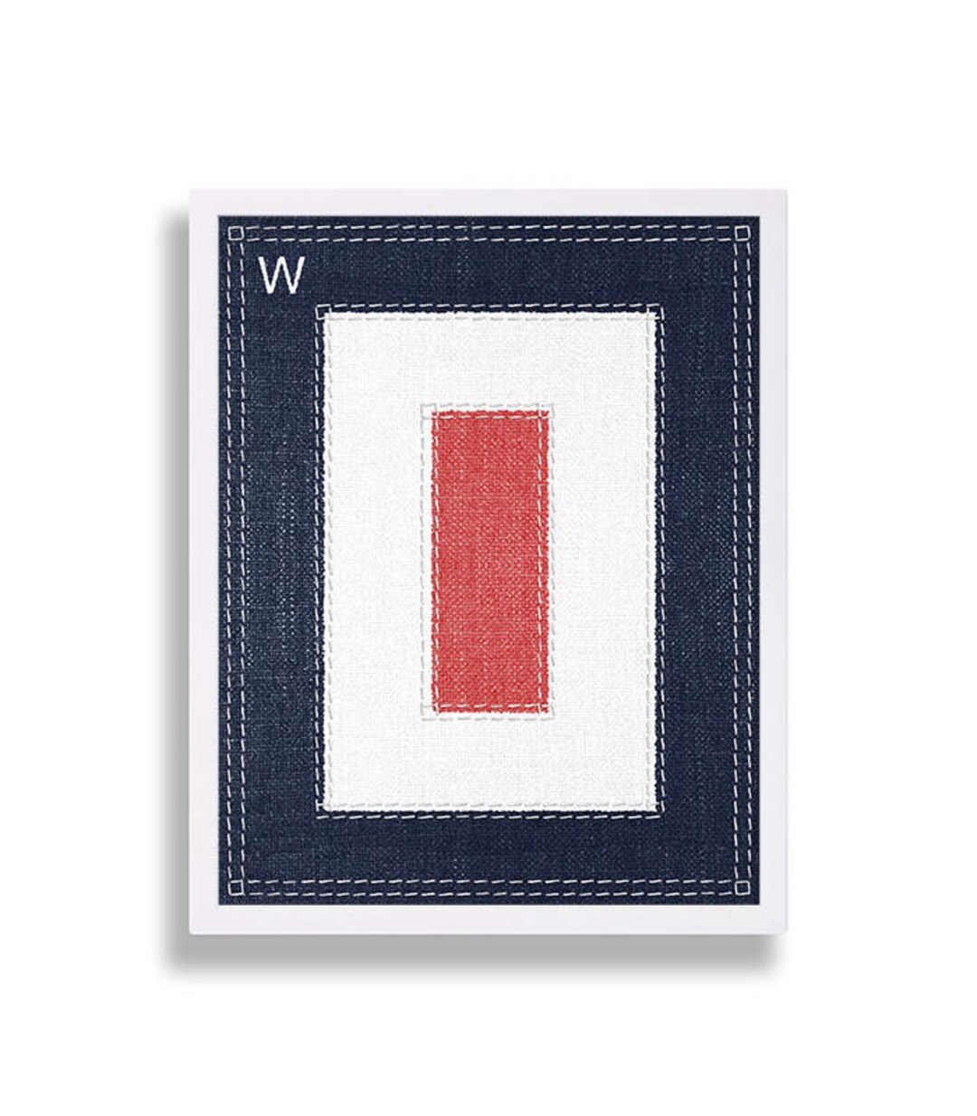 LETTER W - Nautical Alphabet Print Nautical Flag Art Print Babys Name ...