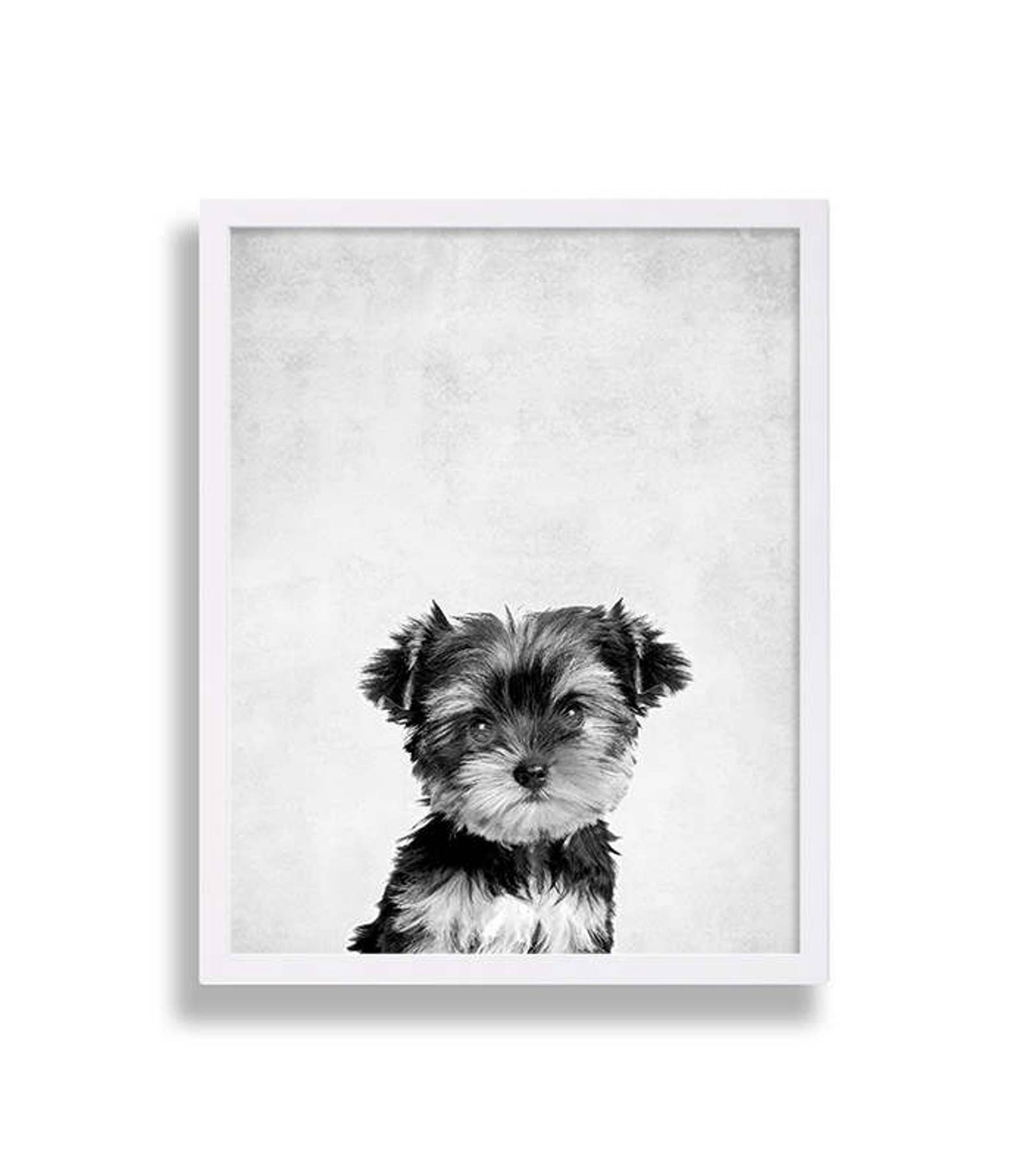 Yorkie Print Dog Portrait Puppy Print Dog Art Pet Art Nursery | Etsy