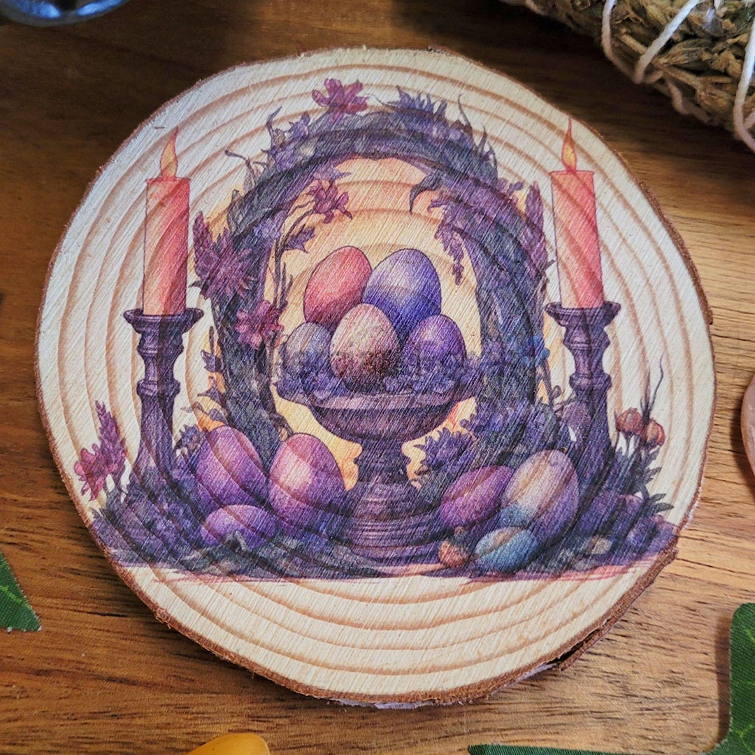 Ostara, Spring Equinox, Alban Eilir, Easter Altar Tile for Pagan Wiccan ...