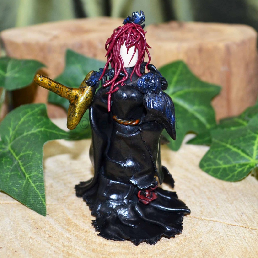 Goddess Morrigan Figurine or Mini Statue, Pagan Decoration Altar ...