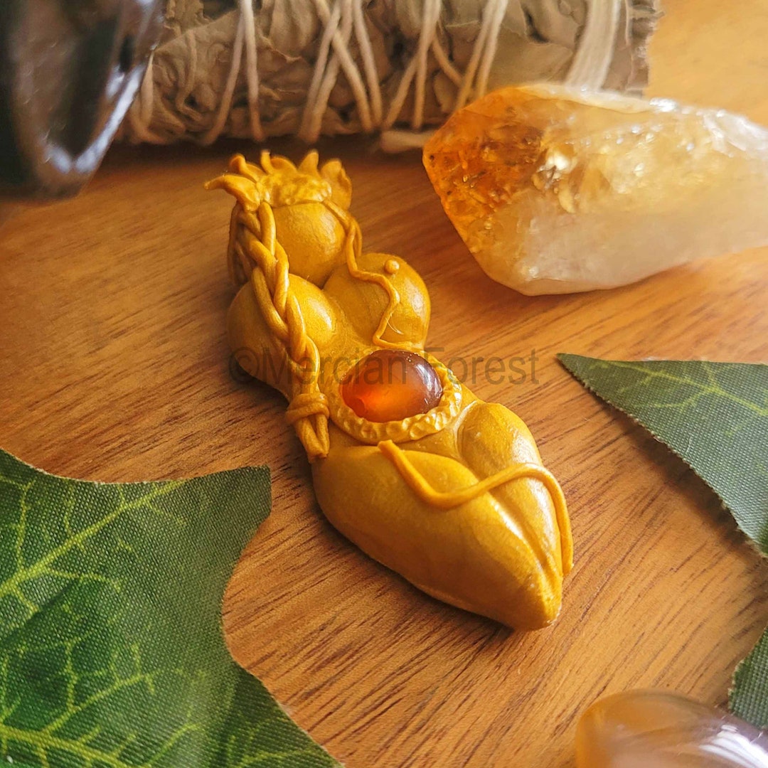 Altar Goddess, Sol Goddess, Litha Lammas Yule Altar, Pagan Amulet ...