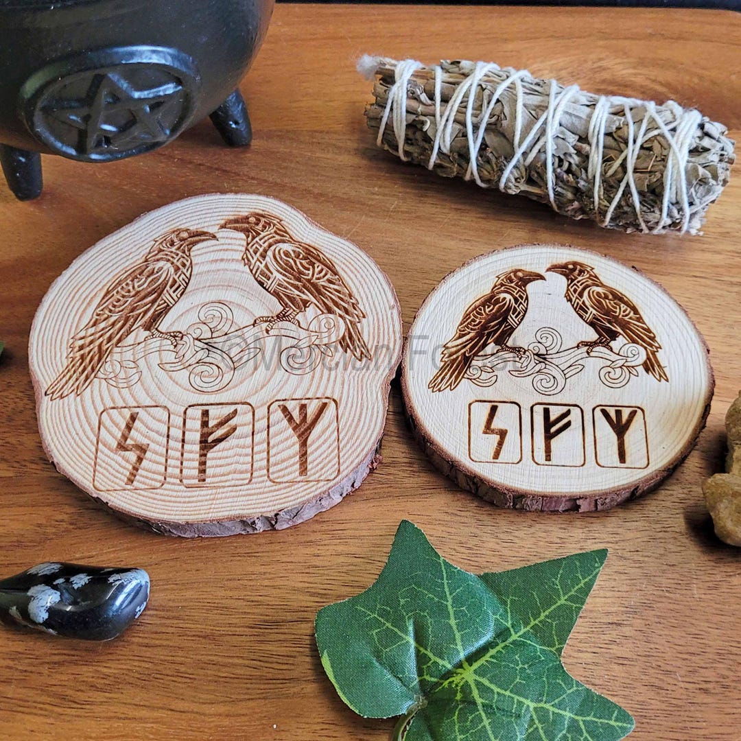 Odin Altar Tile, Odin Altar Decoration, Odin's Ravens Huginn and Muninn ...
