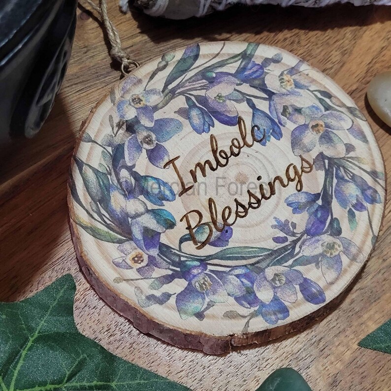 Imbolc Blessings Wall Hanging, Snowdrops Wreath, Wiccan Pagan Sabbat ...