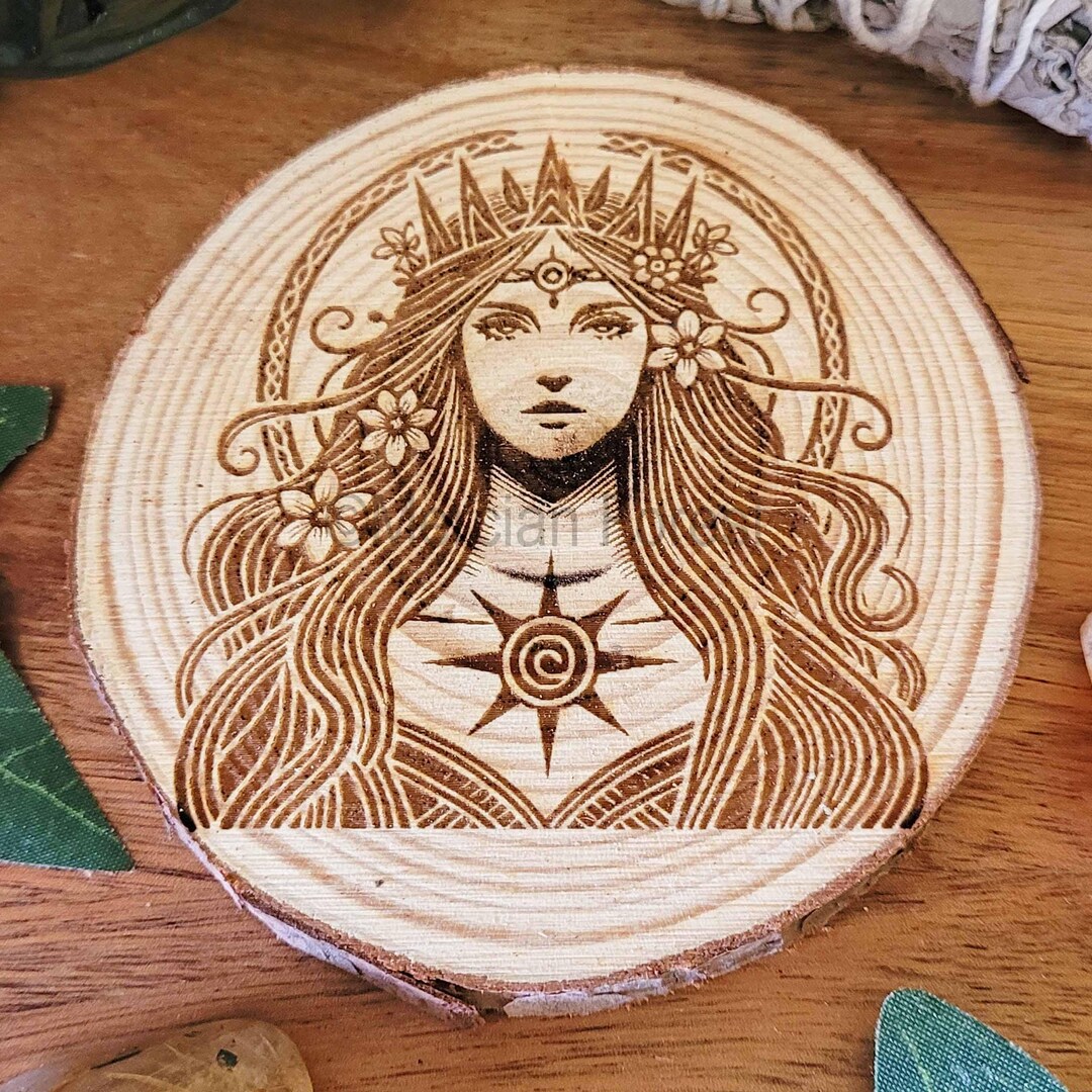 Aine Altar Tile, Aine Altar Decoration, Litha Wood Slice Decoration ...