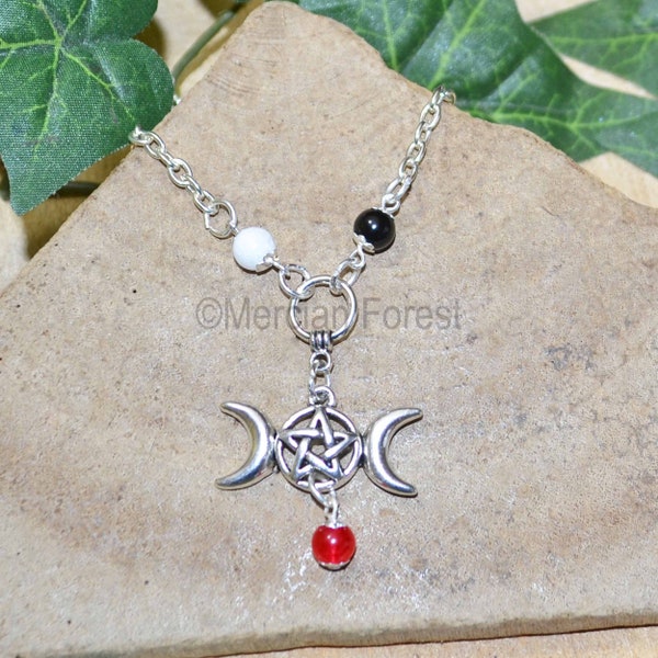 Triple Moon Necklace - Etsy UK