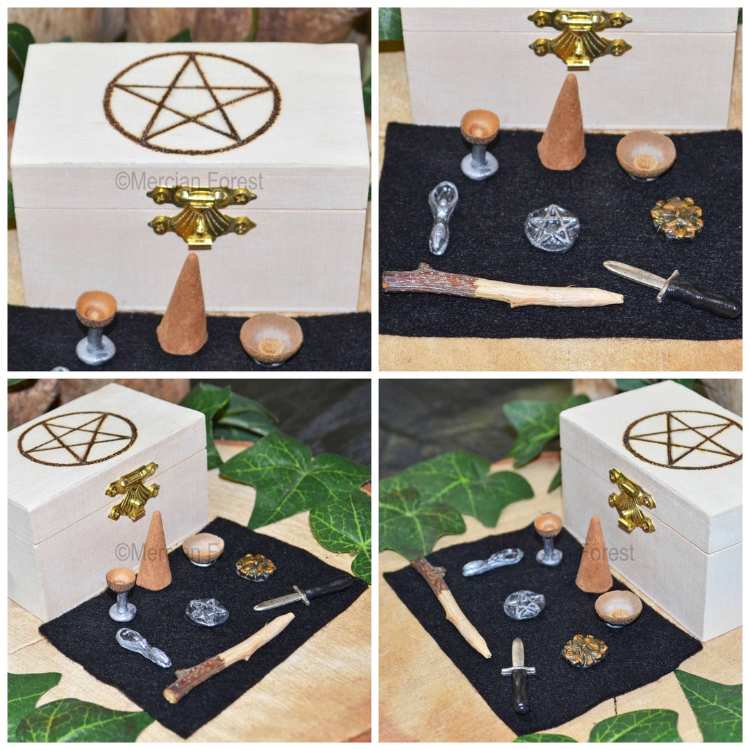 Mini Travel Altar Set, Wiccan Altar Kit, Witches Altar Set Hand ...