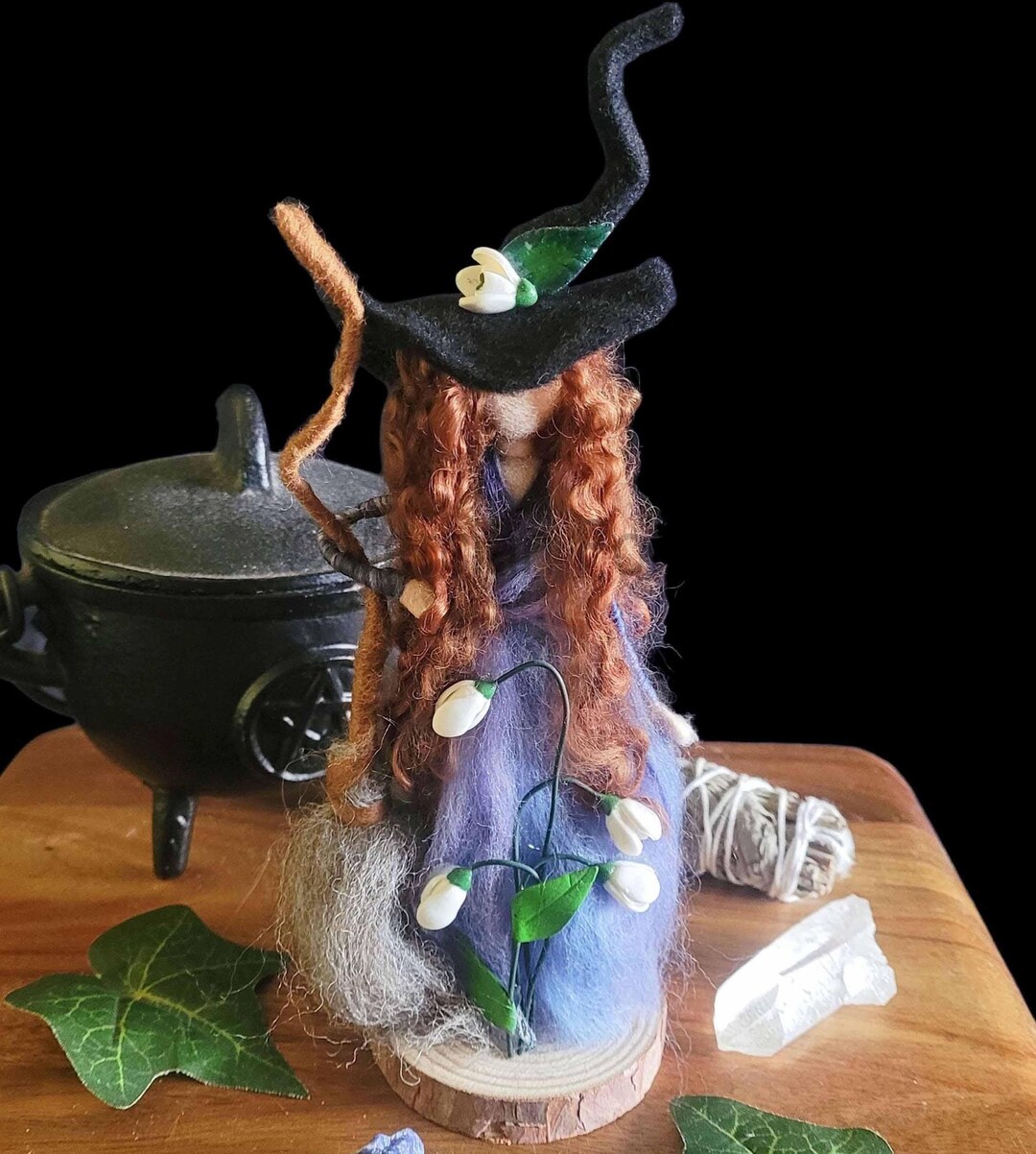 Needle Felted Witch, Felted Witch Doll, Spirit Doll ,handmade Hedge ...