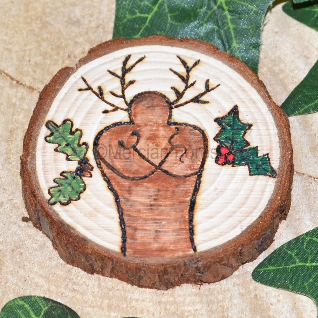 Herne Altar Tile, Horned God Altar Tile, Pagan Decoration Hand ...