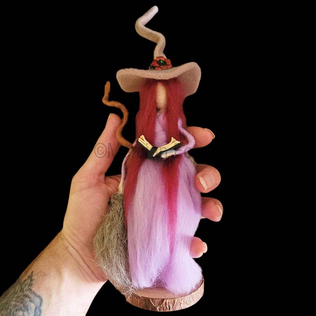 Needle Felted Witch, Felted Witch Doll, Spirit Doll ,handmade Hedge ...