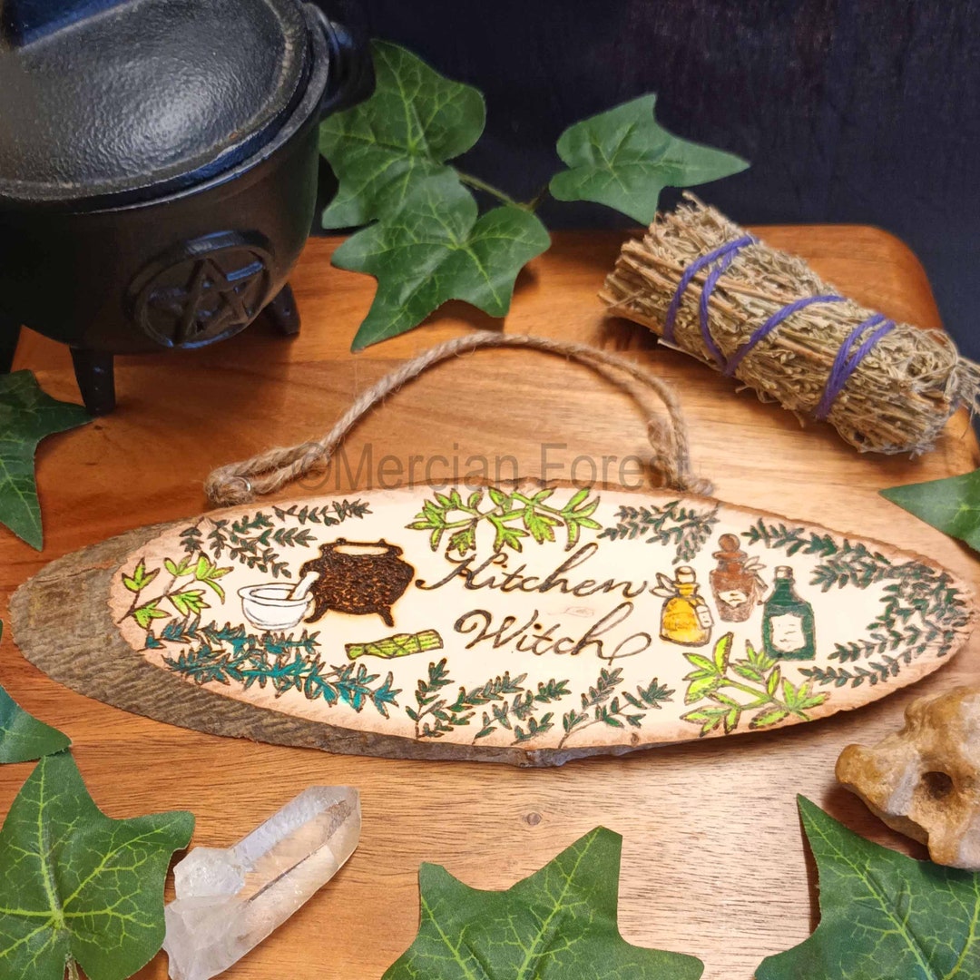 Kitchen Witch Sign, Kitchen Witch Wall Hanging, Witches Wall Hanging ...
