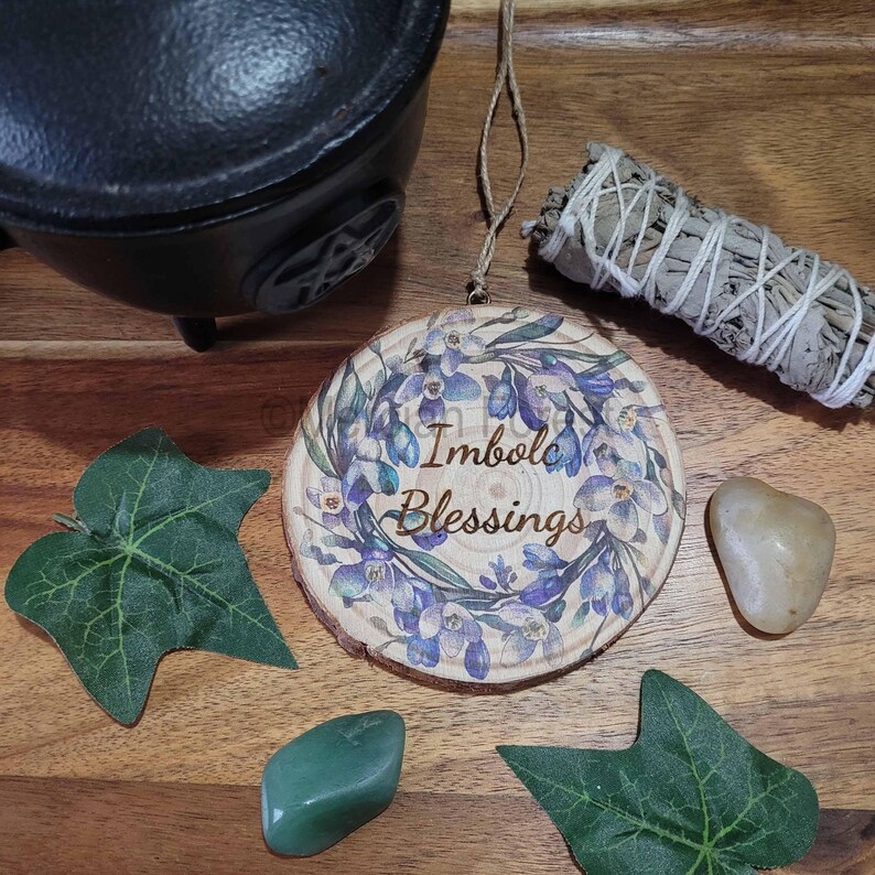 Imbolc Blessings Wall Hanging, Snowdrops Wreath, Wiccan Pagan Sabbat ...