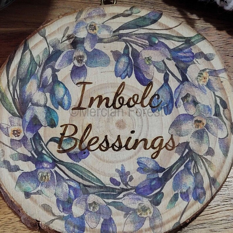 Imbolc Blessings Wall Hanging, Snowdrops Wreath, Wiccan Pagan Sabbat ...