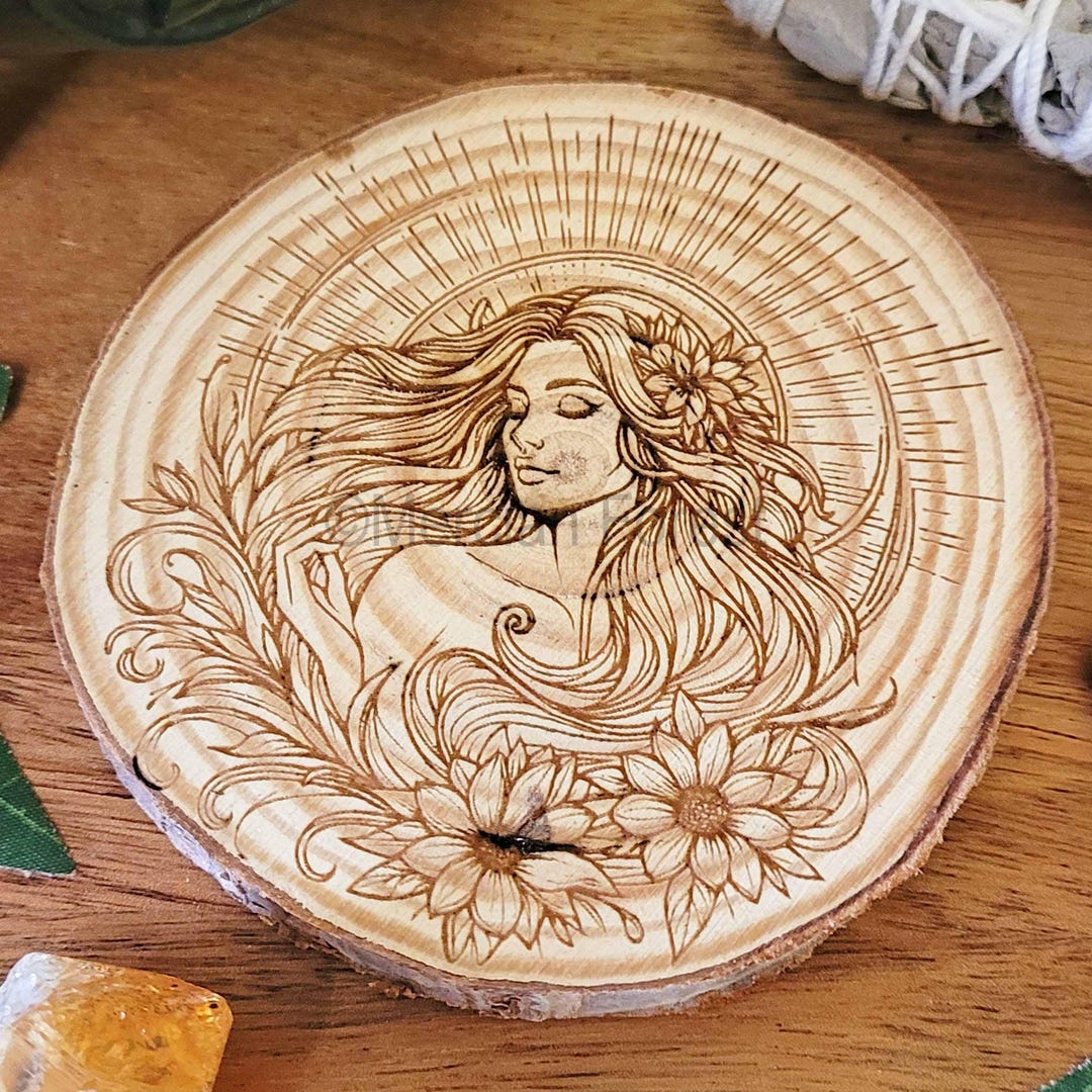 Aine Altar Tile, Aine Altar Decoration, Litha Wood Slice Decoration ...