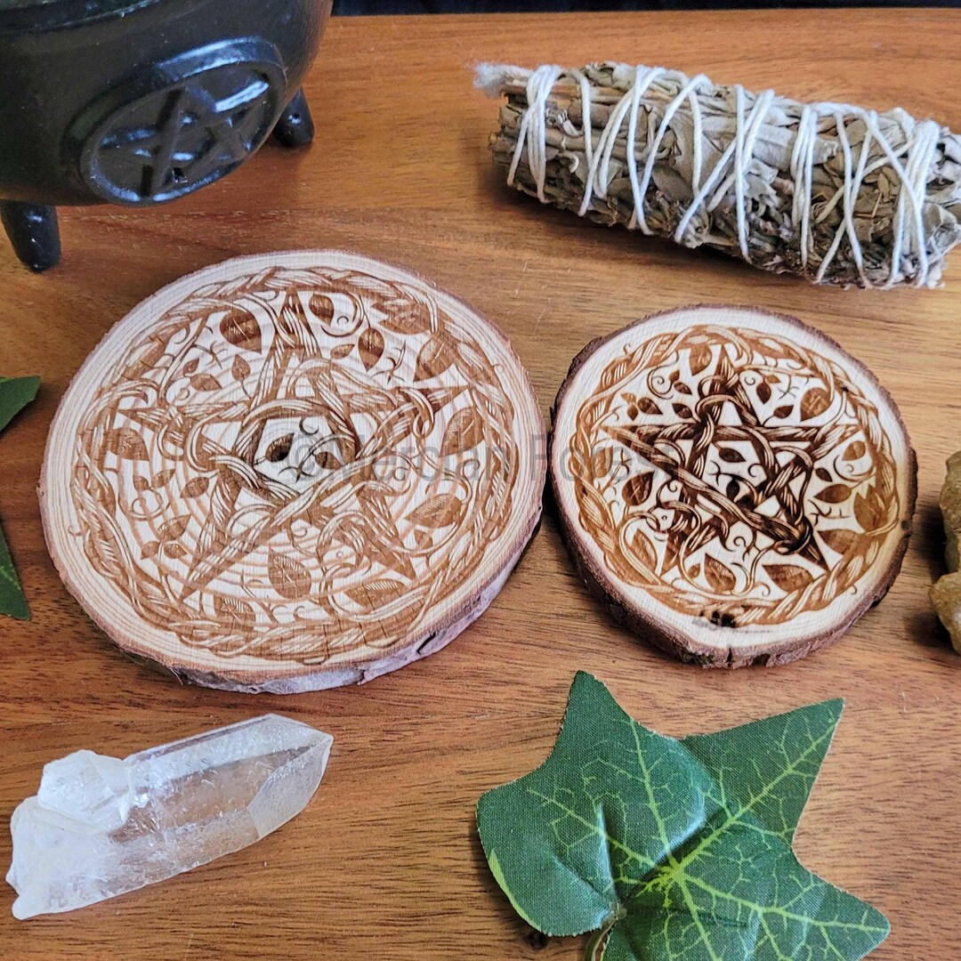 Pentacle Altar Tile, Pentagram Altar Decoration, for Wiccan Witch Altar ...