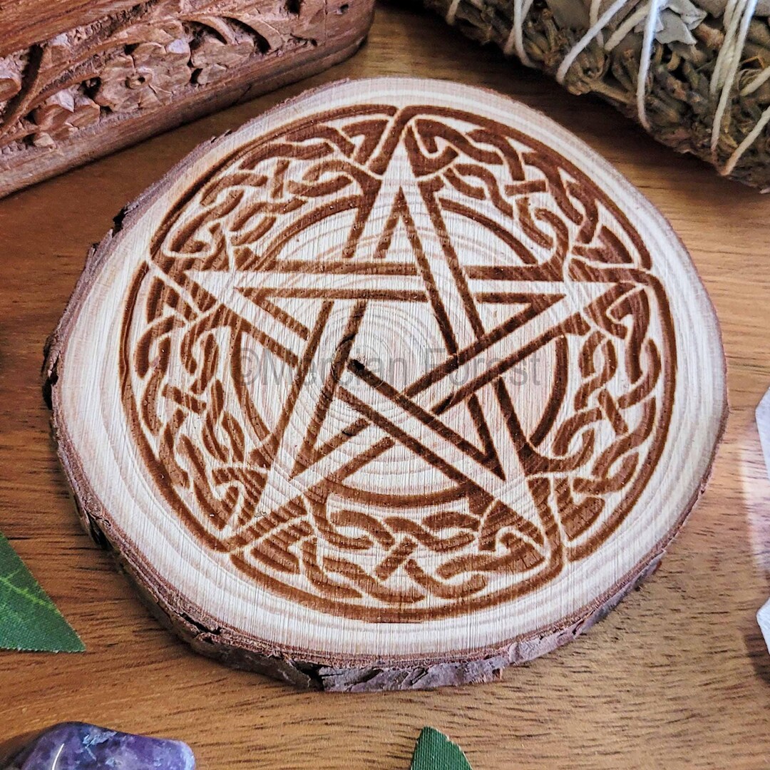 Pentacle Altar Tile, Pentagram Altar Decoration, for Wiccan Witch Altar ...