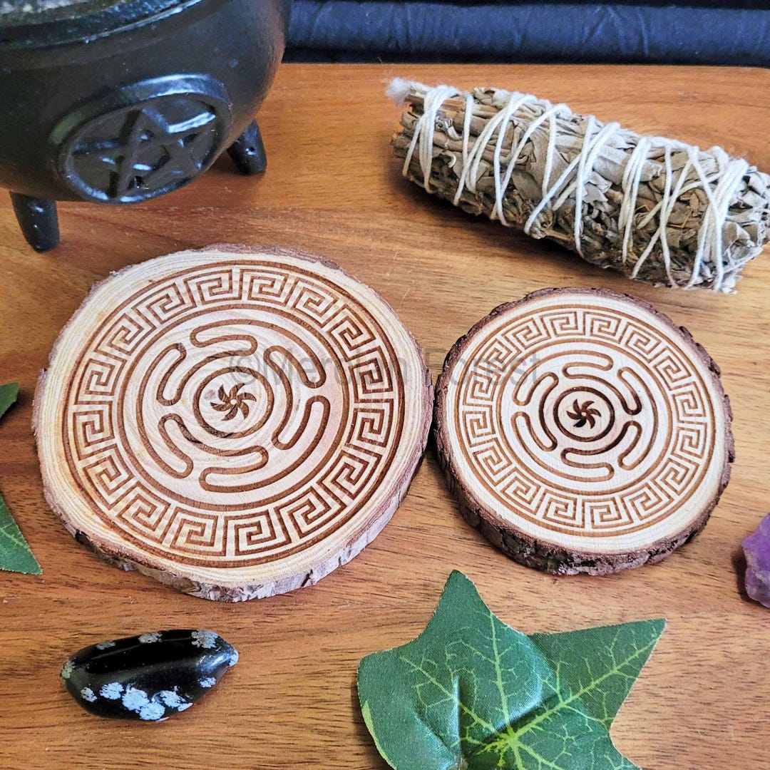 Hecate's Wheel Altar Tile, Hekate Wheel Altar Decoration, Stropholos ...