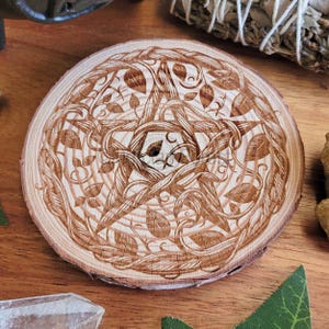Pentacle Altar Tile, Pentagram Altar Decoration, for Wiccan Witch Altar ...
