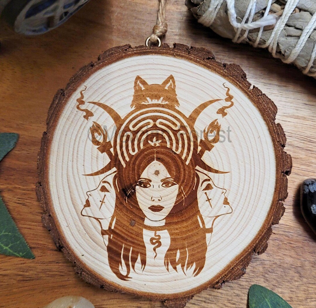 Hecate Altar Wall Hanging, Hekate Altar Decoration, Wooden Decoration ...