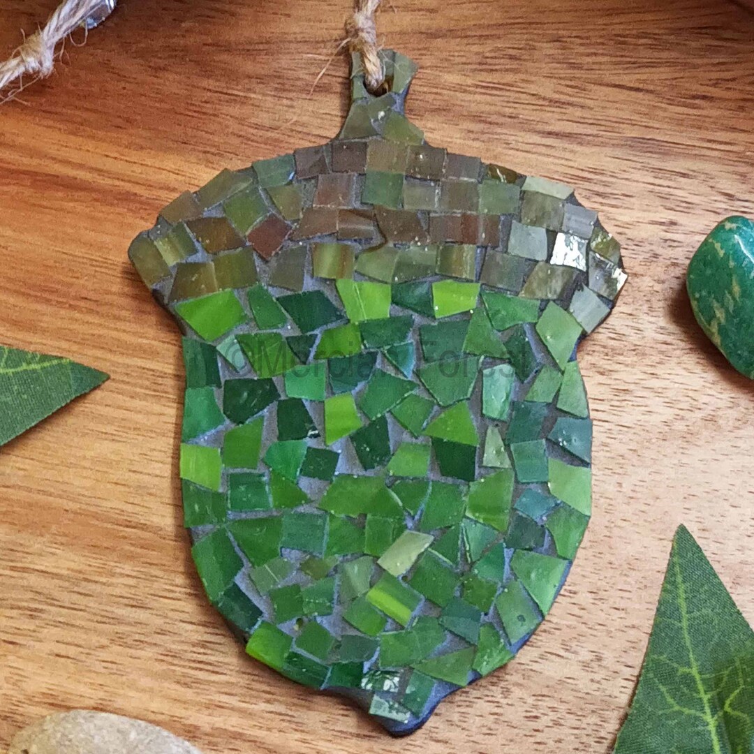 Acorn Mosaic Wall Hanging, Sacred Oak Handmade Pagan Decoration for ...