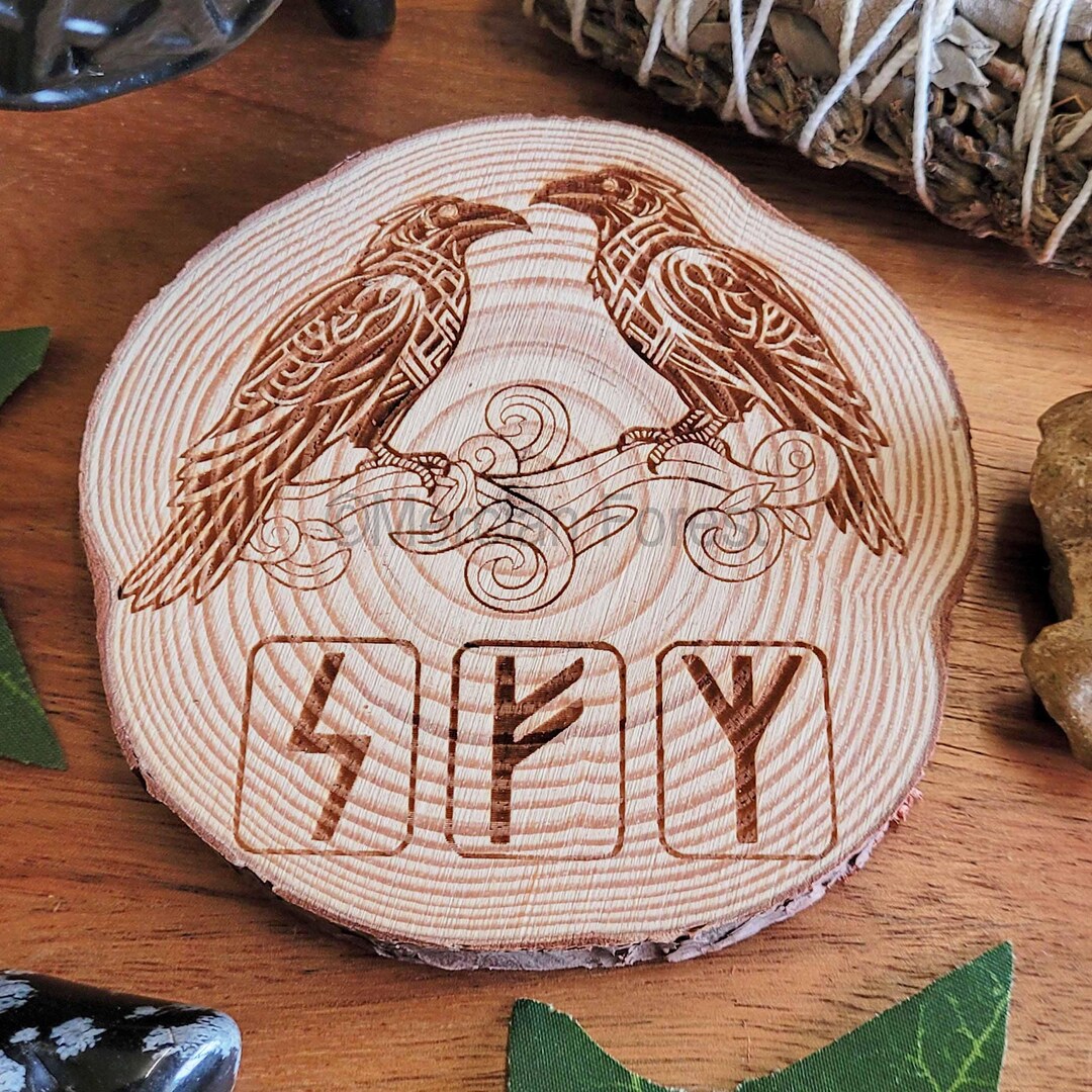 Odin Altar Tile, Odin Altar Decoration, Odin's Ravens Huginn and Muninn ...
