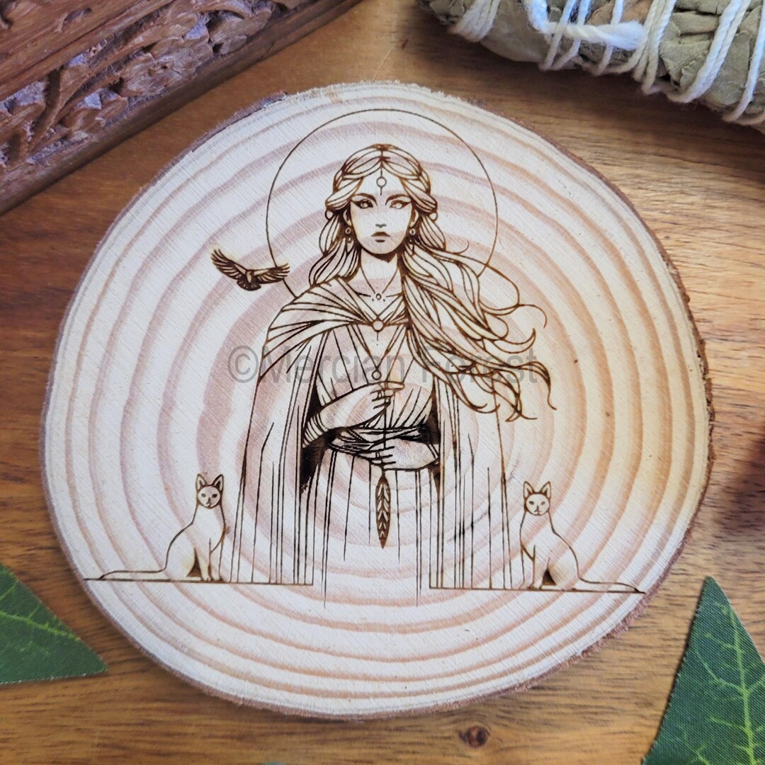 Freyja Altar Tile, Freya Altar Decoration, Wood Slice Decoration for ...