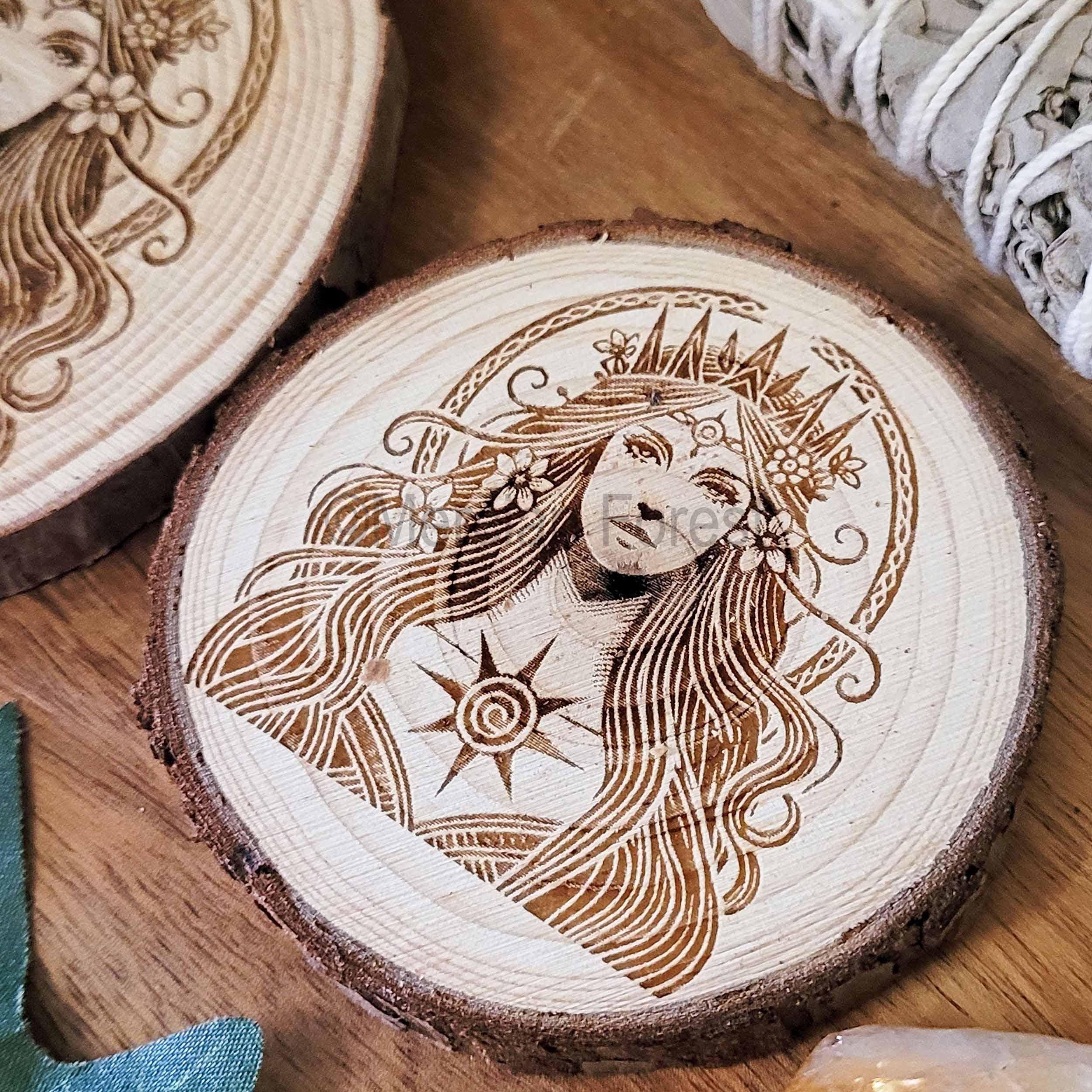 Aine Altar Tile, Aine Altar Decoration, Litha Wood Slice Decoration ...